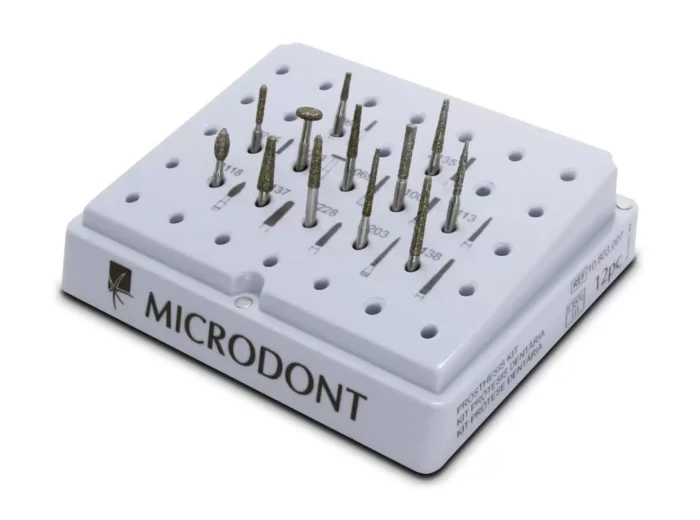 Fresario Dentaria + Set 12 Fresas Prótesis Fija Microdont | Techdent